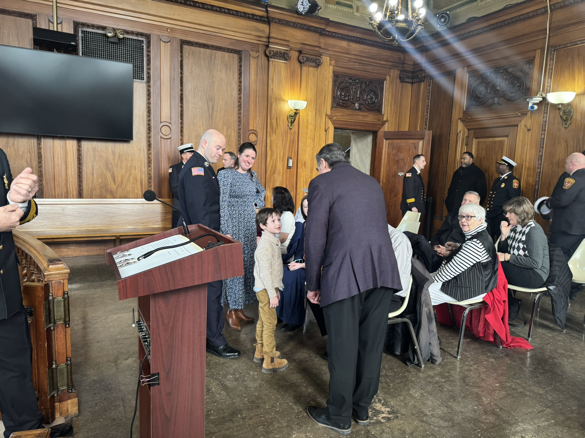 Mayor Sarno, Commissioner Calvi, and the Springfield Fire Department ...