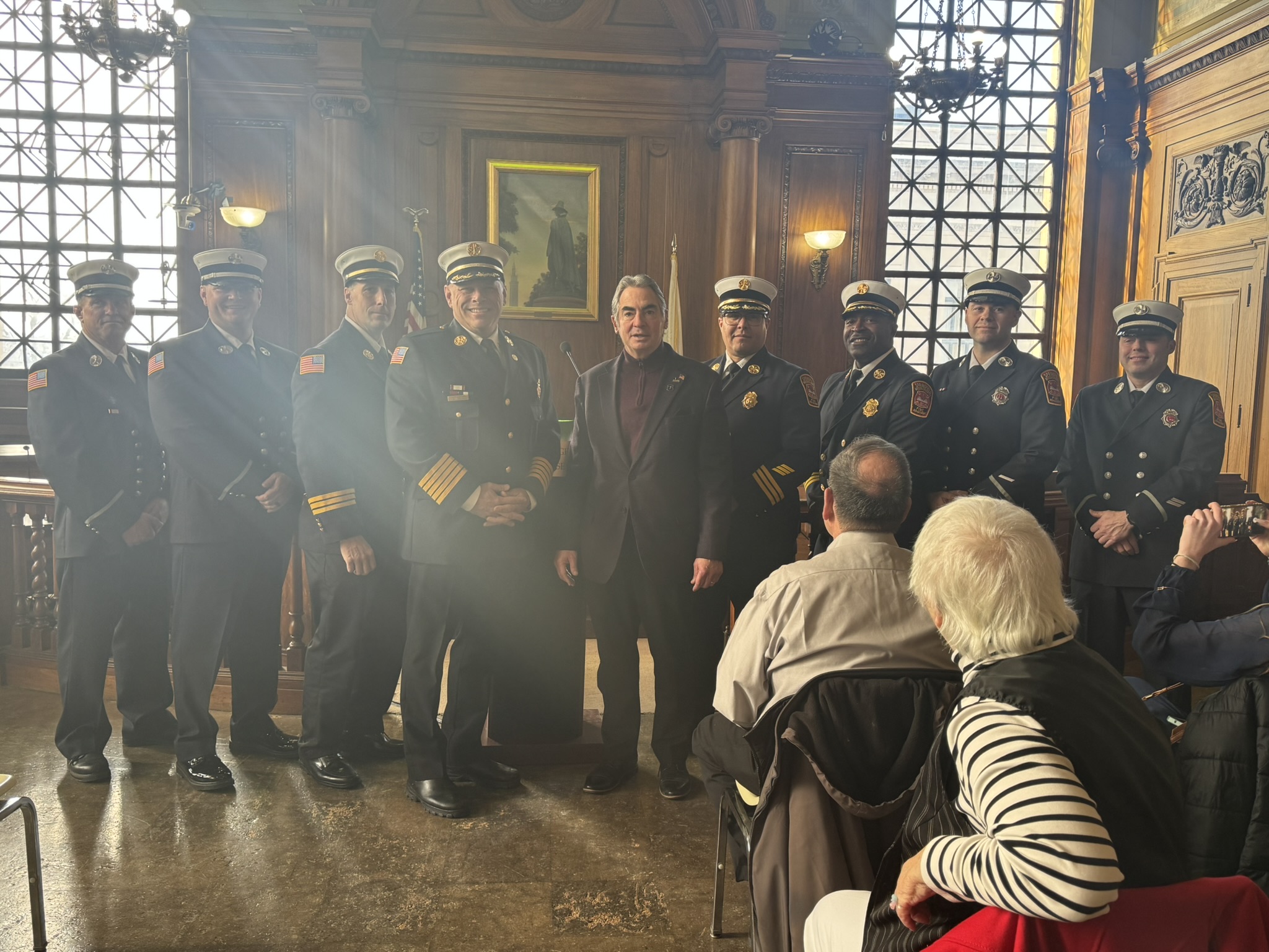 Mayor Sarno, Commissioner Calvi, and the Springfield Fire Department ...