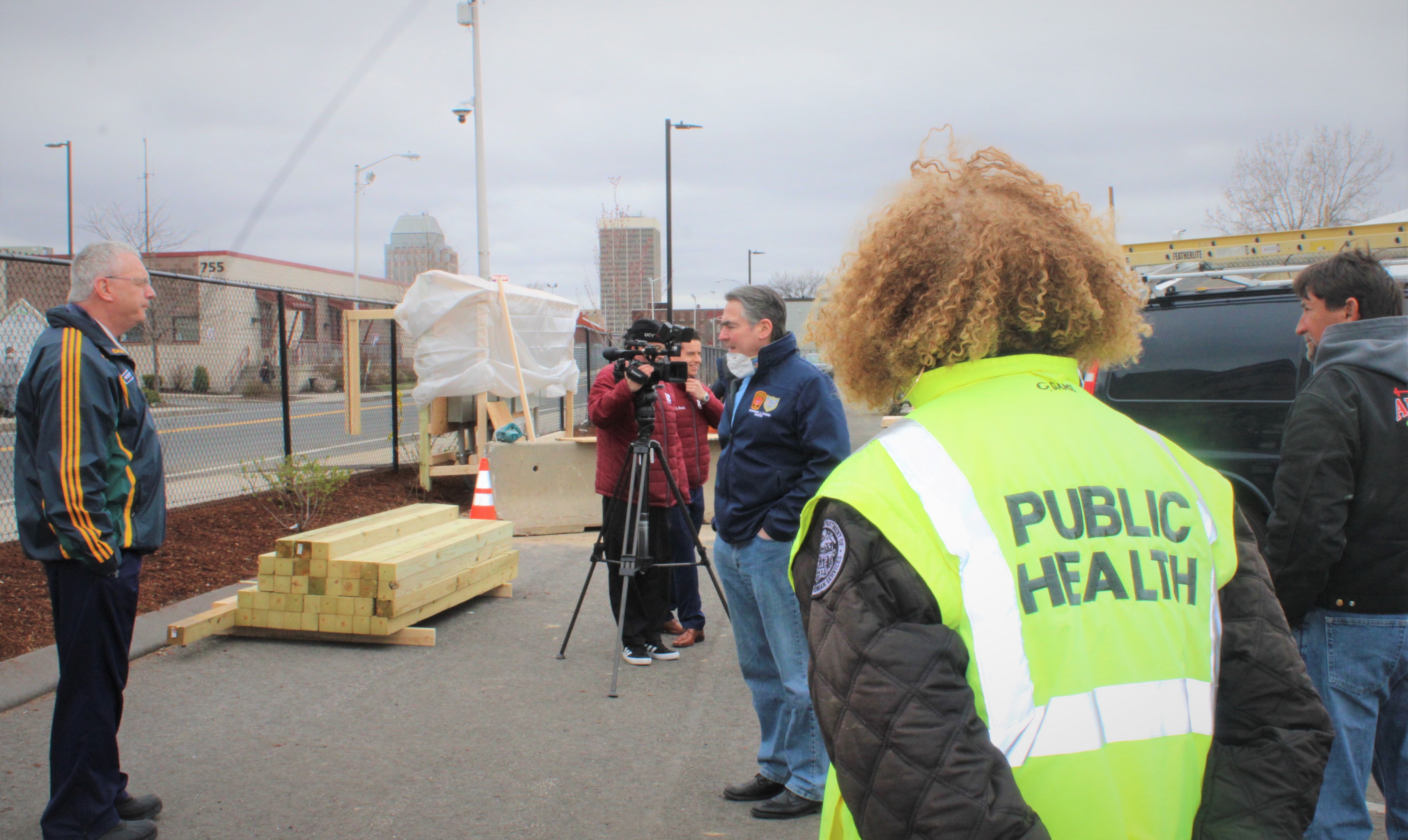 Mayor Sarno and City Officials Tour the City’s Homeless Tent Triage ...